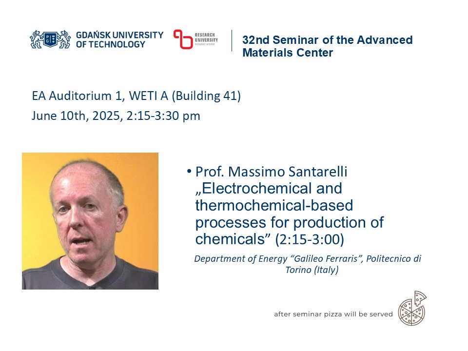 The 32nd Seminar of Advanced Materials Center | Gdańsk University of ...